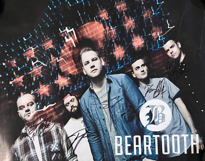 BEARTOOTH REAL hand SIGNED 18x24 band poster Caleb Shomo COA | eBay