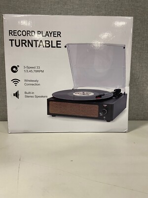 Record Player Turntable 3-Speed Wireless Built in Stereo R608 OB | eBay