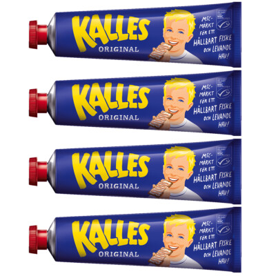 Kalles Kaviar Original Swedish Cod Roe Caviar (4 x 190 gram) Made in ...