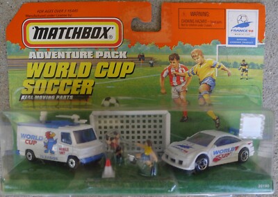 Matchbox Adventure Pack World Cup Soccer France 1998 w/ Camera Van ...