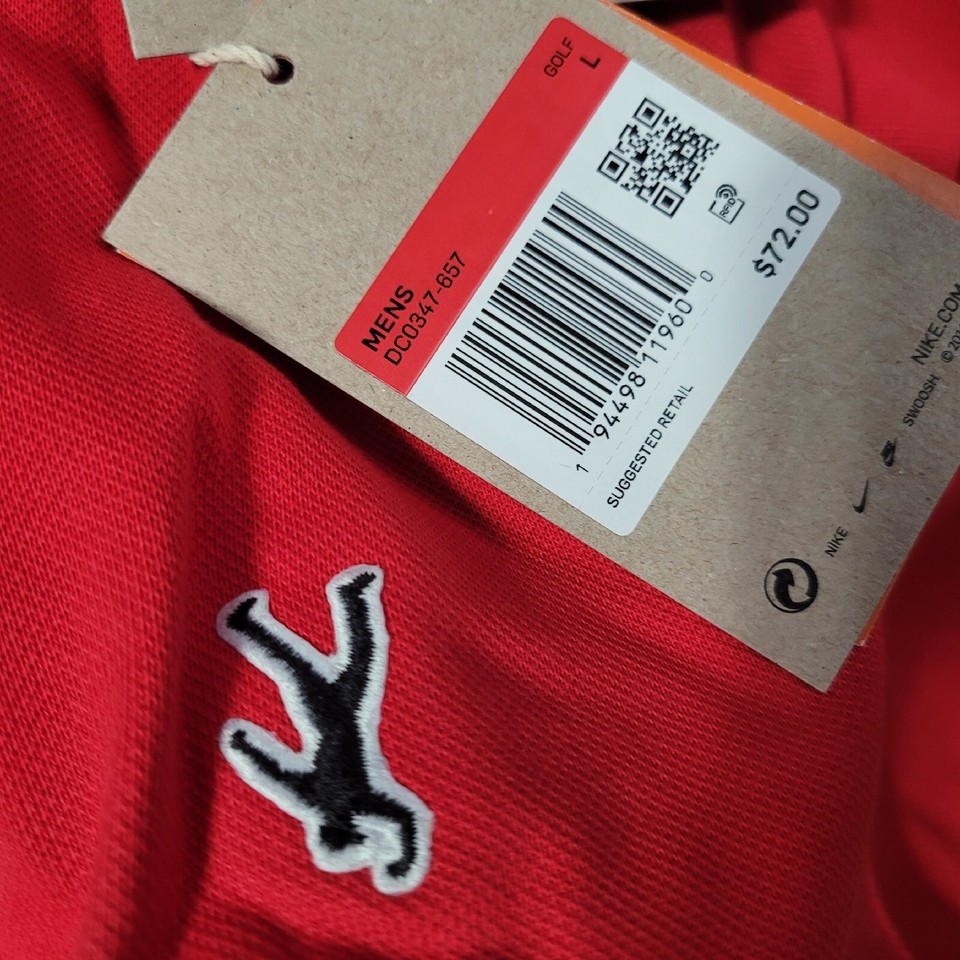 Nike Tiger Woods TW Fist Pump Logo Masters Red Polo Shirt DC0347-657 ...
