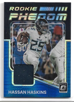 2022 OPTIC ROOKIE PHENOM BLUE PRIZM JERSEY HASSAN HASKINS #RP-HH TITANS ...
