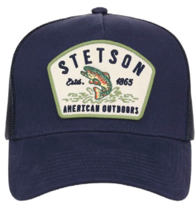 Stetson American Outdoors Fishing Patch Snapback Hat Ball Cap, Navy | eBay