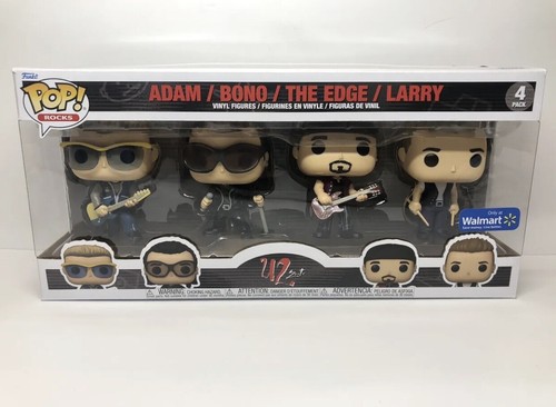 Funko POP Rocks Bobble Heads Vinyl U2 ZOO TV 4-PACK Adam+Bono+The Edge ...