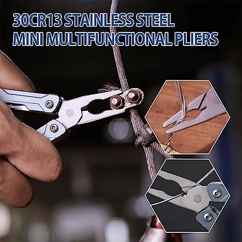 Keychain Multitool Mini Multi Pliers With Pocket Knife Screwdriver And ...