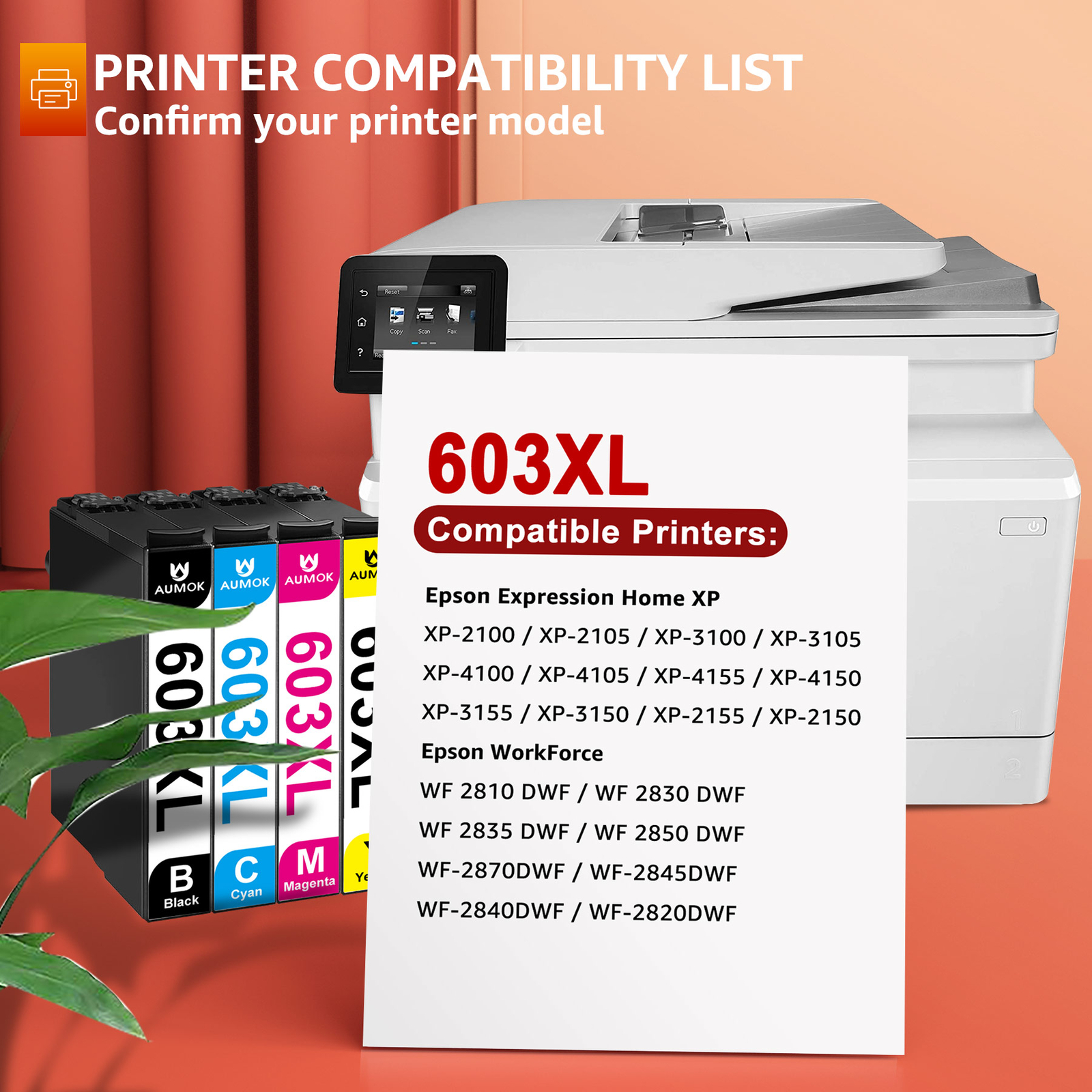 603XXL Patronen für Epson 603 WF-2830DWF WF-2835DWF WF-2850DWF XP 2100 ...