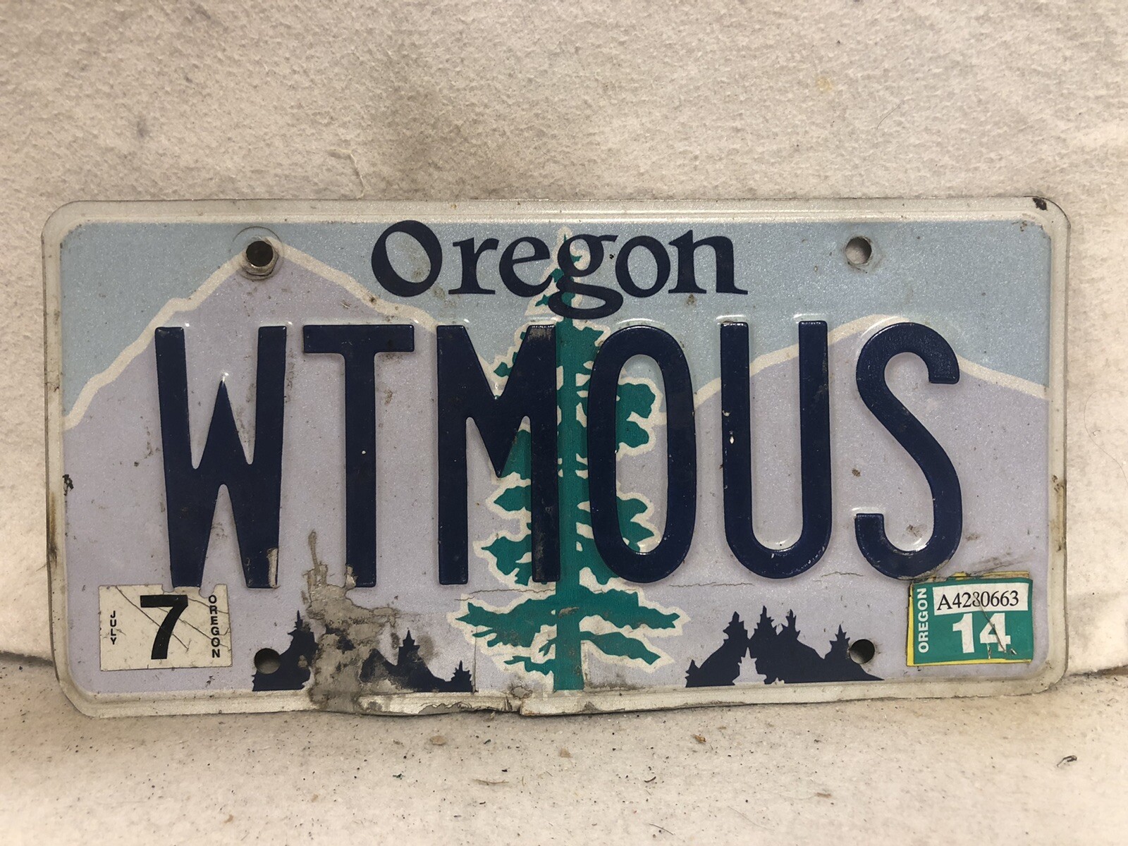2014 Oregon Vanity License Plate “WTMOUS” | eBay