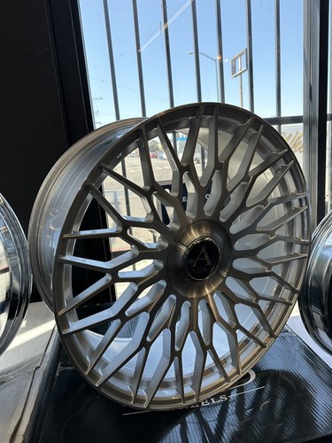 Azad Wheels Az301 Staggered 24” Brushed/sliver 24x9 and 24x10 5x112 ...