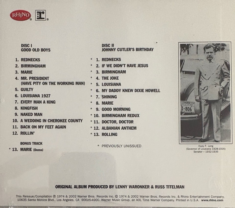 RANDY NEWMAN - Good Old Boys Deluxe 2 x CD 2002 Rhino AS NEW! | eBay ...