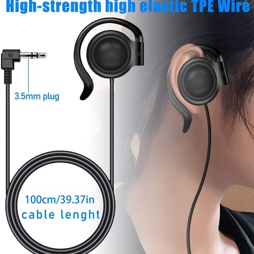 Wired Single Headphones 3.5Mm Right-Side Earphone One Ear Ear-Hook ...