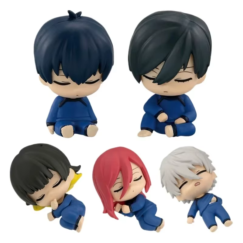 5Pcs Blue Lock Anime PVC Figures Set - Sleeping Isagi, Chigiri, Rin ...