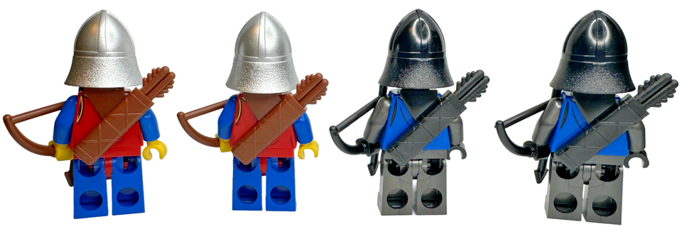 Lego Castle: 4 Archers Lion Knights & Black Falcons Minifigure Battle ...