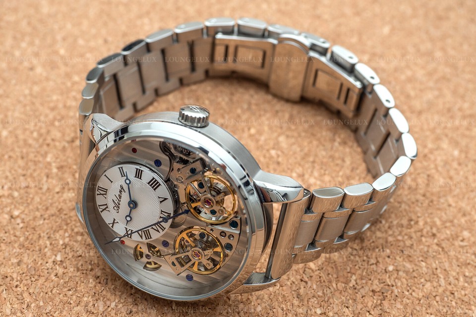 Mens Double Flywheel Automatic Mechanical Watch Silver White Stainless ...