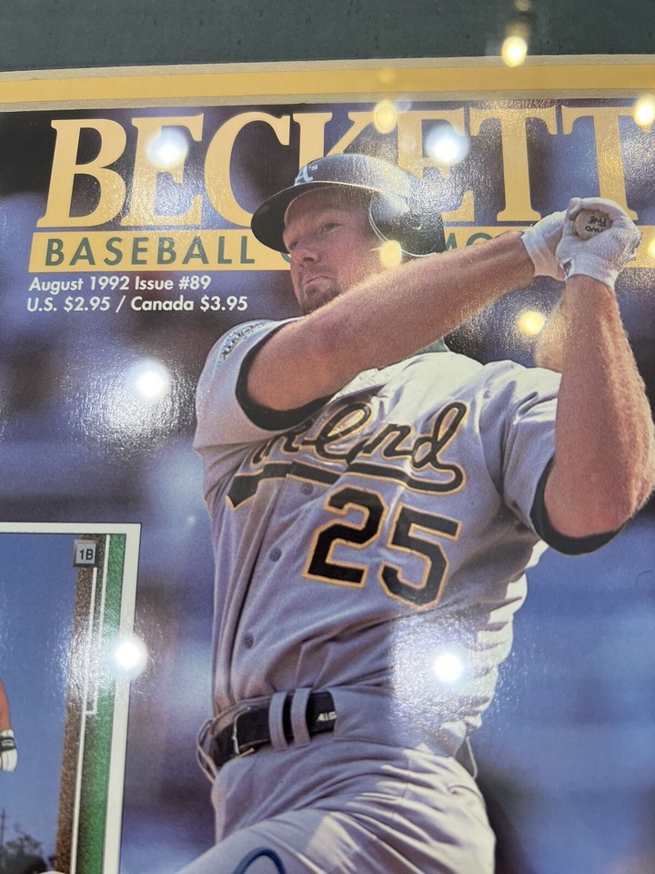 Mark McGwire Signed Becket Baseball Photo Oakland Athletics (Framed ...