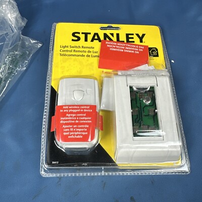 Stanley 30413 Light Switch Remote, Polarized 1-Outlet Indoor Remote ...