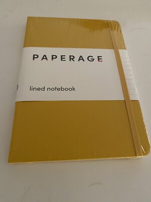 PAPERAGE Lined Journal Notebook, (Black), 160 Pages, Medium 5.7 Inches ...