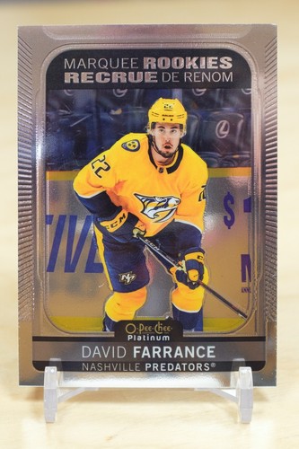 2021-22 OPC Platinum Marquee Rookies #210 David Farrance - Nashville ...