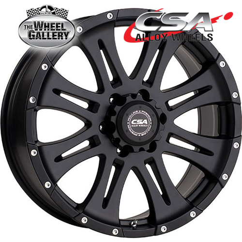 CSA Raptor Large Cap 18x8 6/139.7 45P Satin Black Set of Alloy Wheel ...