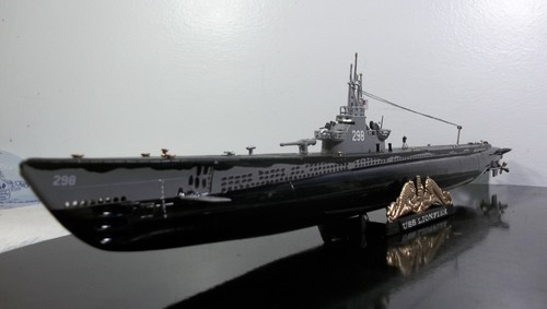 VINTAGE DISPLAY MODEL LARGE 1:200 WWII USN GATO SUBMARINE SS-298 USS ...