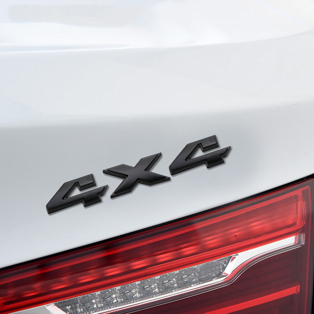 1x 3D Black 4X4 Four-Wheel Drive Emblem Badge Tailgate Sticker Car ...