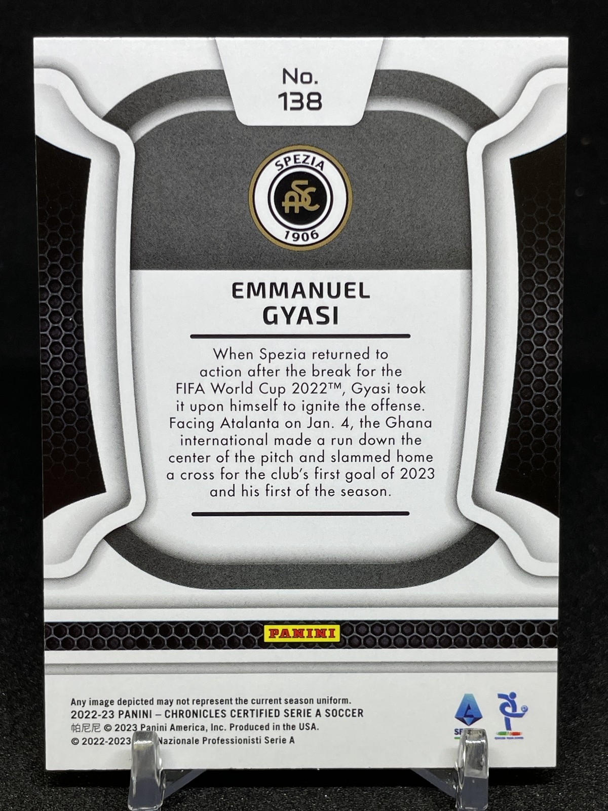 2022-23 Panini Chronicles - Base Serie A Certified #138 Emmanuel Gyasi for sale online | eBay