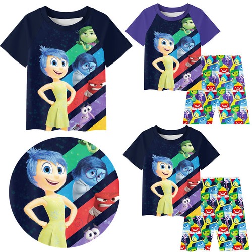 Kids Outfit Inside Out 2 Pajamas Set Cosplay Costume Short sleeve T ...