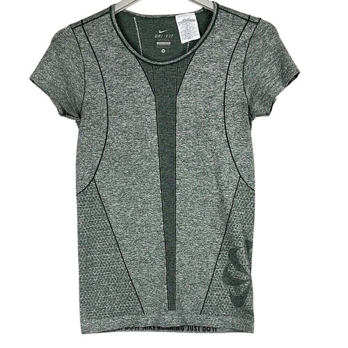 Nike Dri-Fit Short Sleeve Running Active Top Women's Size Small Grey | eBay
