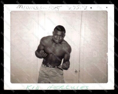 Kid Hercules c1950 Boxing 2.5" x 3" Original Vintage Photograph Type 1 ...