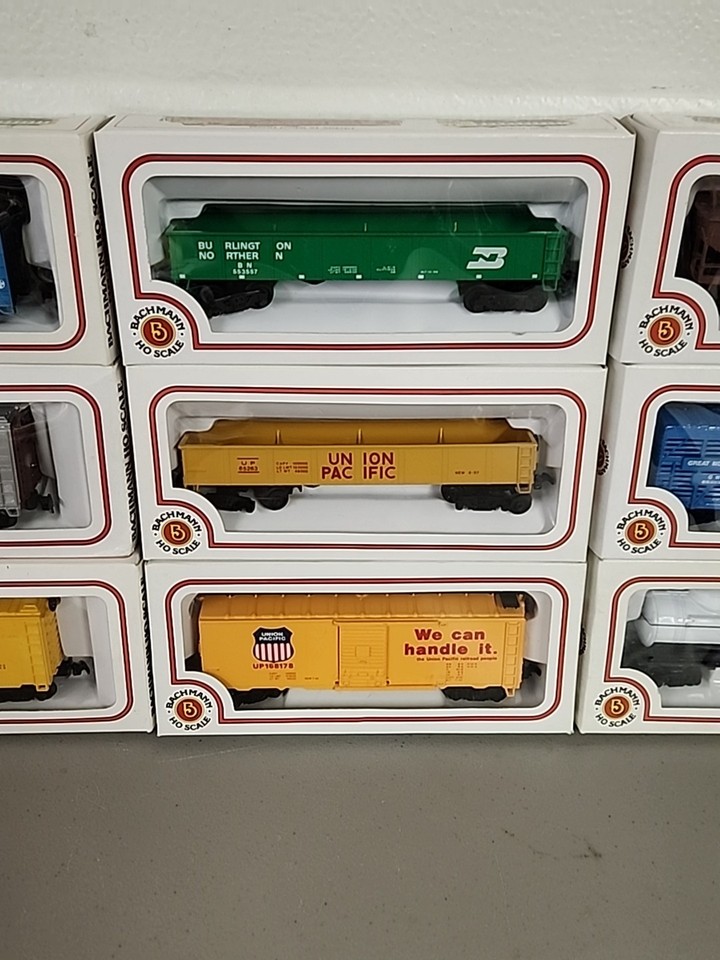9x Bachmann HO Train Cars Box Tanker Gondola Freight | eBay