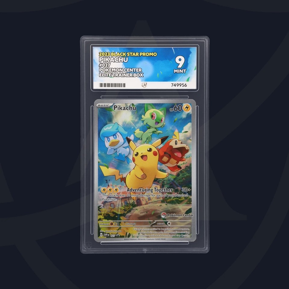 ACE 9 Pikachu Pokemon Center ETB Promo SVP 027 MINT Graded Pokemon Card ...
