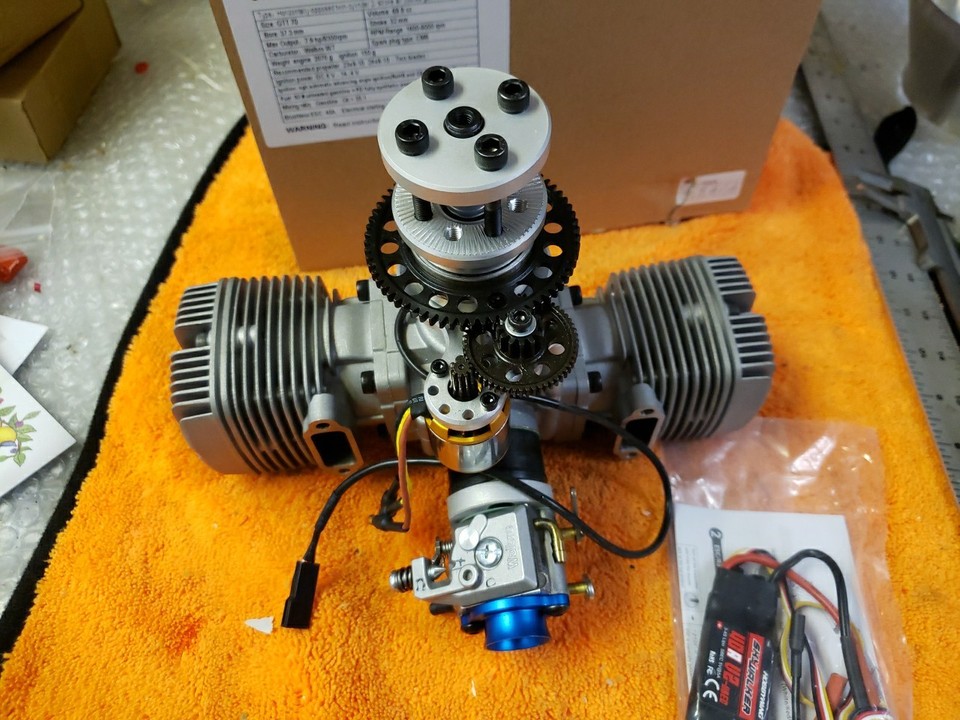 NGH Engine - NGH GTT70 Gas RC Motor - 70cc 2 STROKE GAS W/auto Start ...