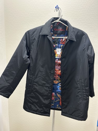 Robert Graham Lightly Padded Car Coat Black RGF24R39 Men's Size Medium ...