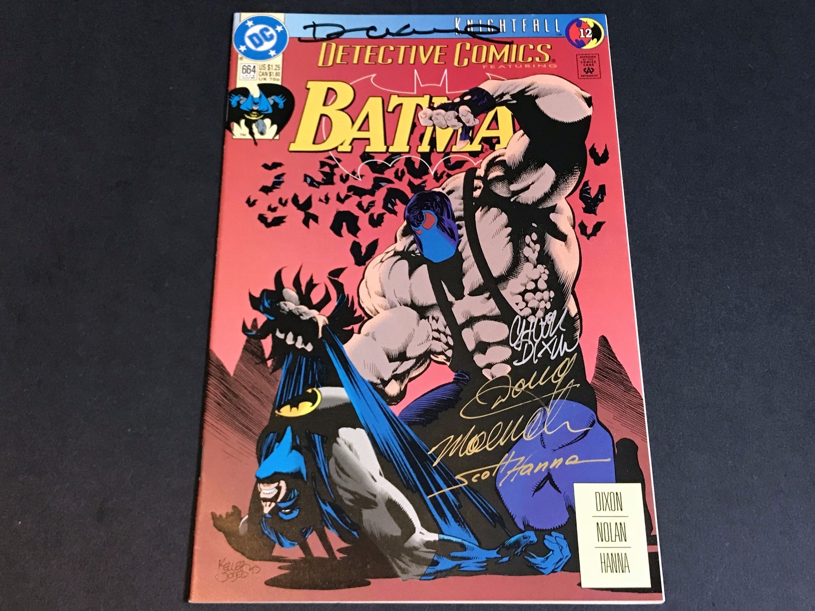 Batman #664 Knightfall x4 Signatures - Dennis O'neil, Moench, Hanna ...
