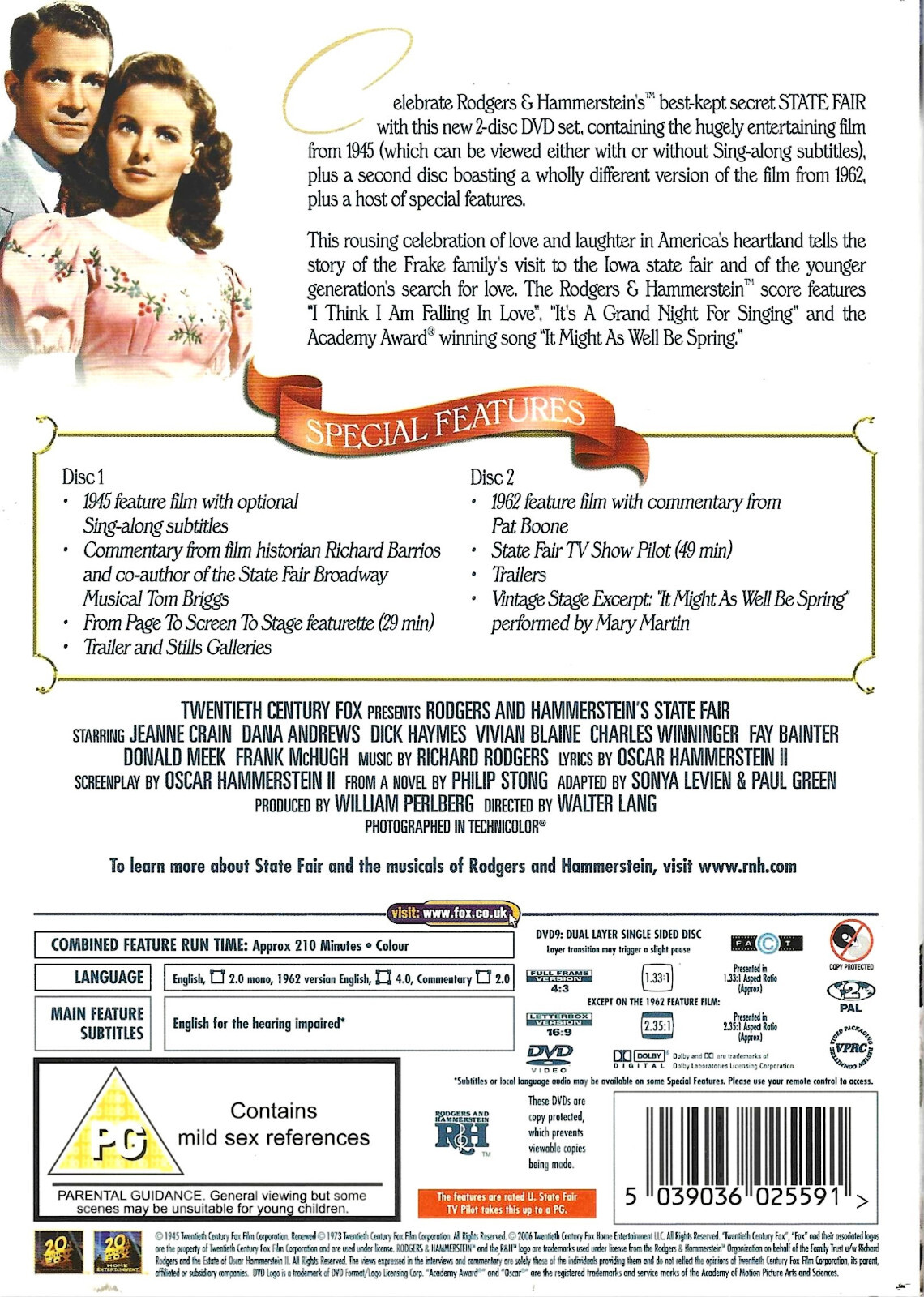 State Fair [2 x DVD, Collector's Edition, 1945] Rodgers & Hammerstein ...