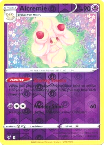 Alcremie Reverse Holo Pokemon TCG Card 081/185 | eBay