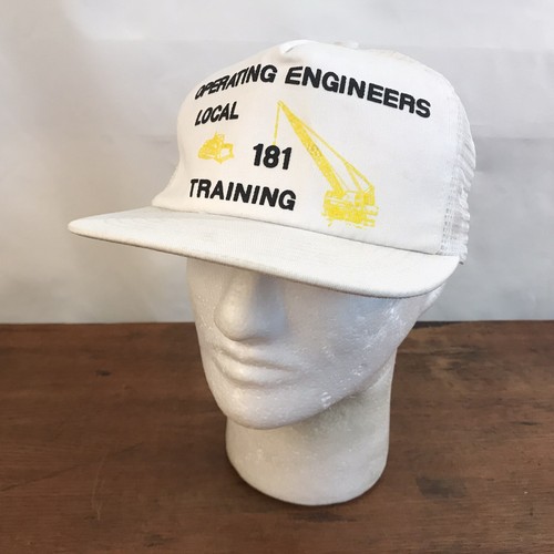 Operating Engineers Local 181 Training White Cotton Snapback Trucker ...