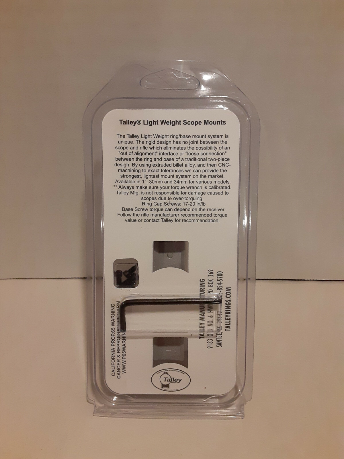 Talley Mfg. Thompson Encore Rimfire One Piece 1" Rings Light Weight ...