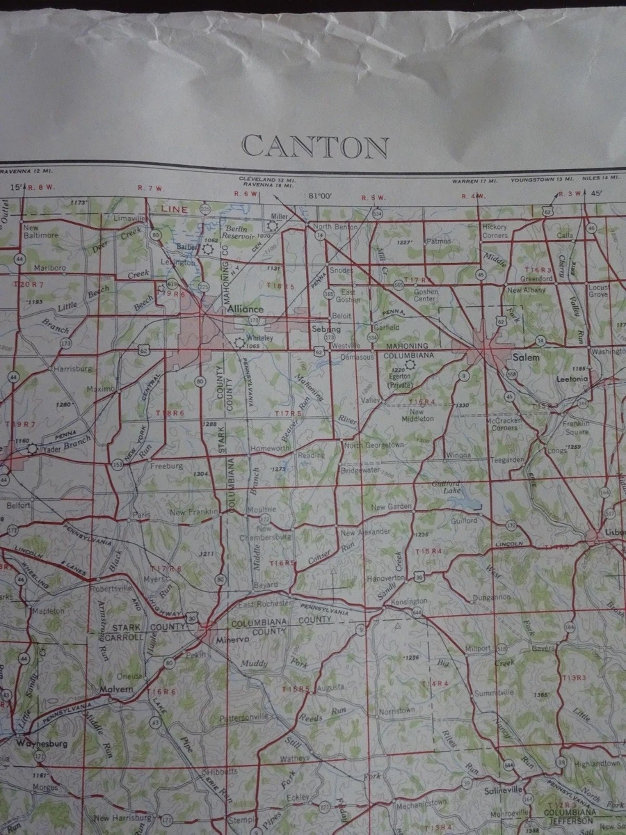 Canton Ohio Us Map