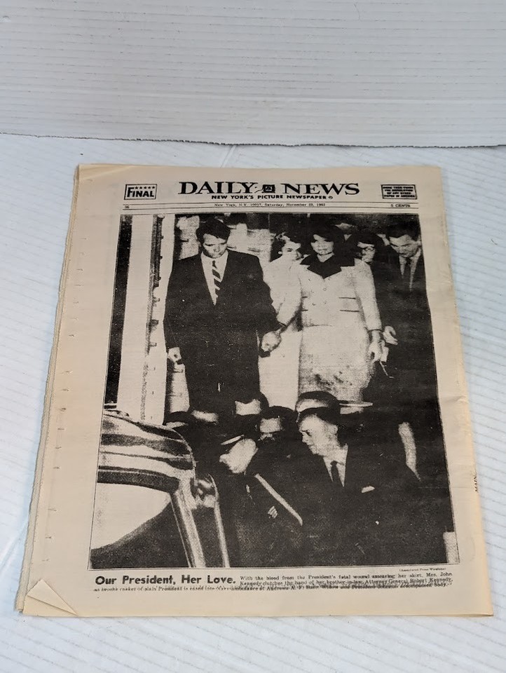 Kennedy Assassinated Vintage Daily News Newspaper November 23 1963 | eBay
