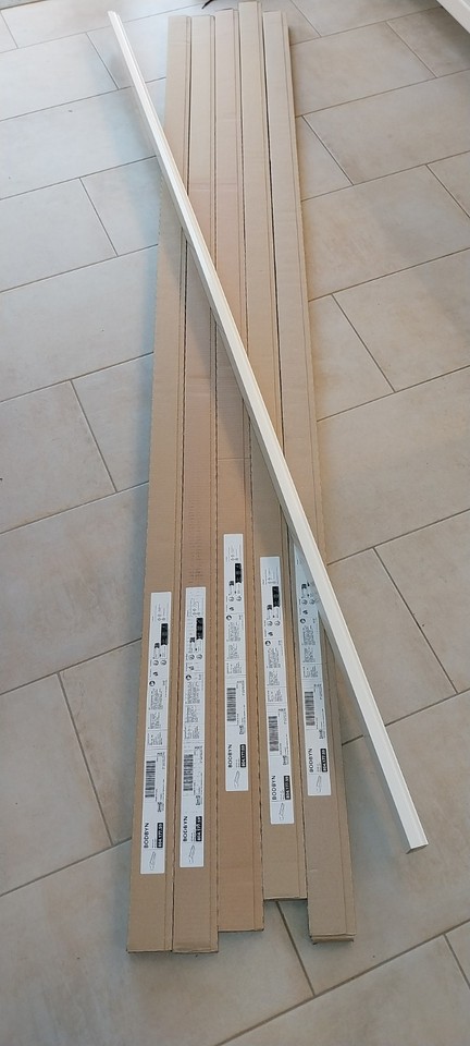 IKEA BODBYN Dekorleiste, profiliert, elfenbeinweiß 221x6cm | eBay.de