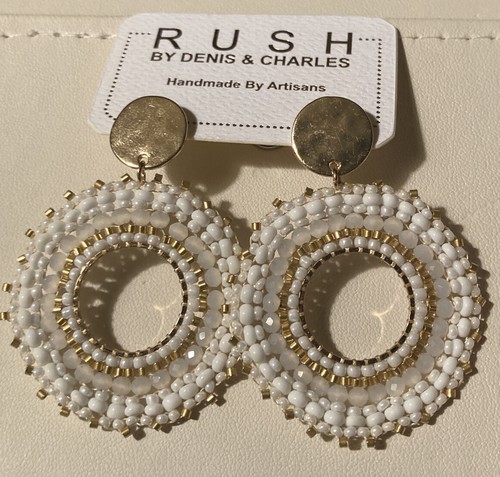 RUSH By Denis & Charles Bead Handmade Beaded Earrings~Lightweight~New ...