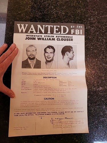 2 FBI WANTED POSTERS. John William Clouser. 1964. "The Florida Fox" | eBay