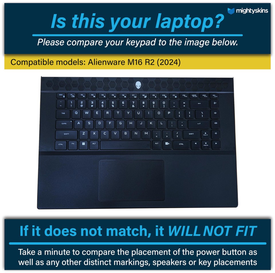 Laptop Skin Compatible with Alienware M16 R2 (2024) - Blue Strokes - | eBay