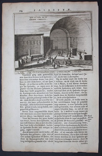 1677 Crib De Bethléem Jésus Christ Palestine Holy Land Dapper Gravure ...