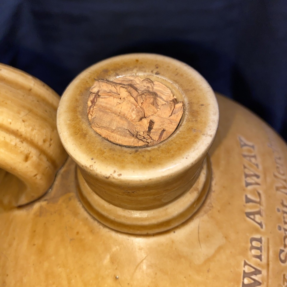 Antique Wm. Alway, Wellington , Somerset Two Tone 1 Gallon Stone Flagon ...