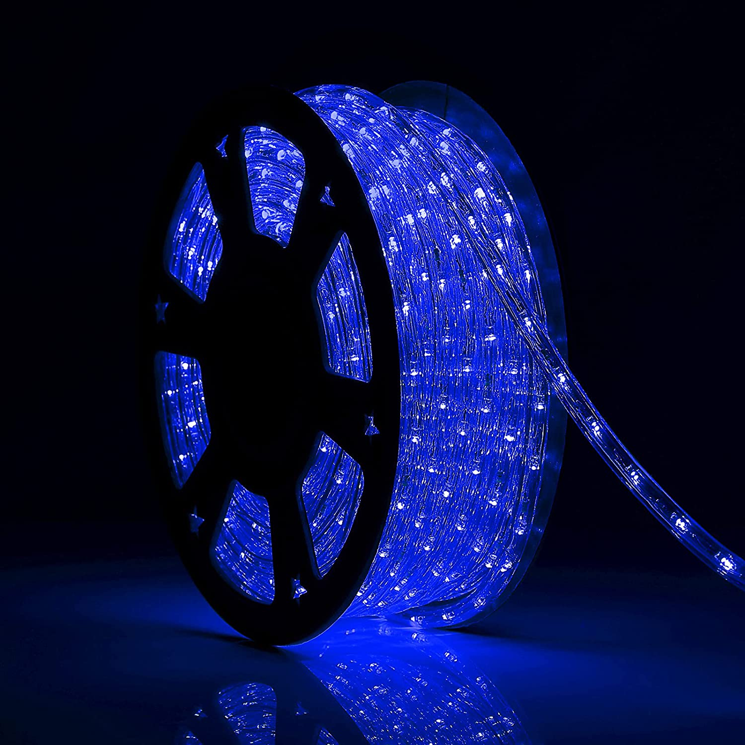 100Ft Blue Rope Lights Outdoor, 110V Cuttable Outdoor String Lights ...