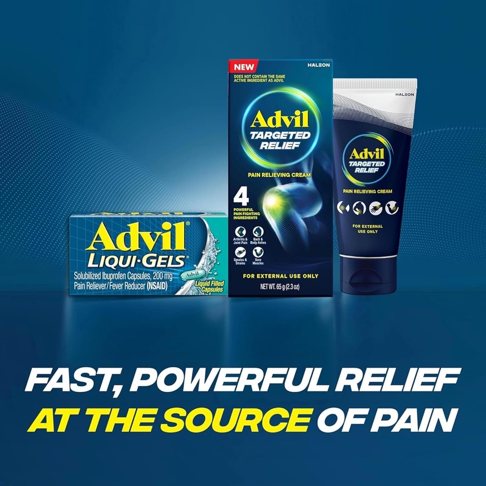 Advil Targeted Relief Pain Relieving Cream, up to 8 Hours of Powerful ...