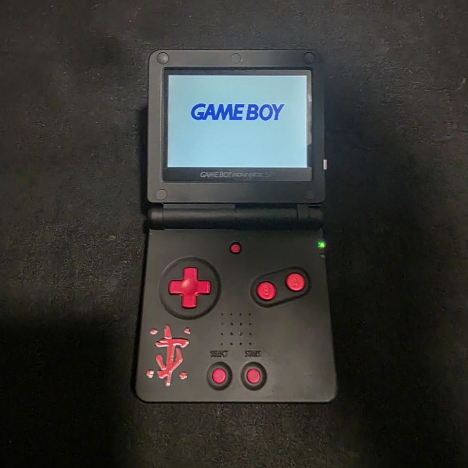 MODDED Game Boy Advance SP "Slayer Ed." IPS Screen, HDMI, Amp, USB-C ...