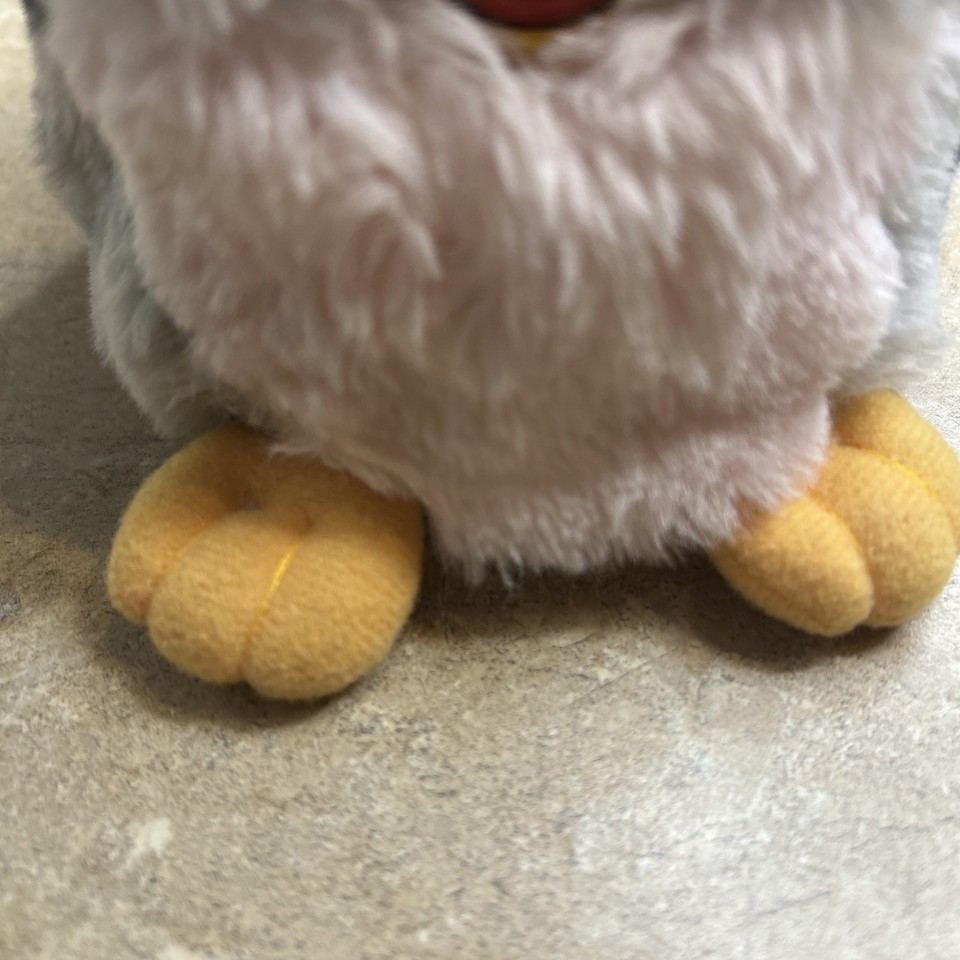 FURBY 1998 Original Grey Gray with Leopard Spots Pink Belly Gray Eyes ...