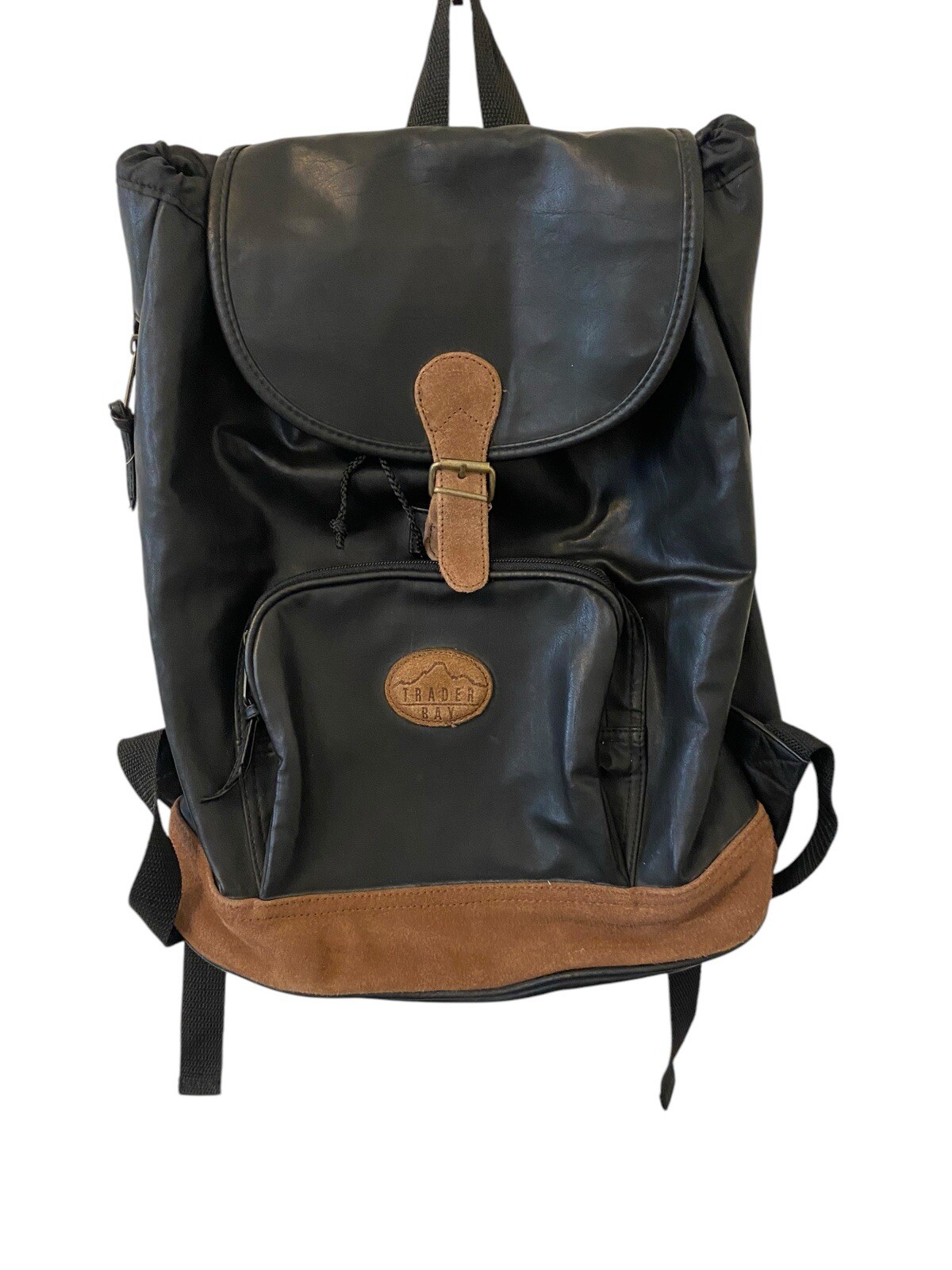 Vintage Backpack Black And Tan Retro 90’s Y2K - Gem